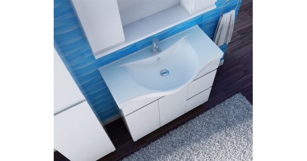 Vonios kambario spintelė su praustuvu MONIKA M4-87 balta